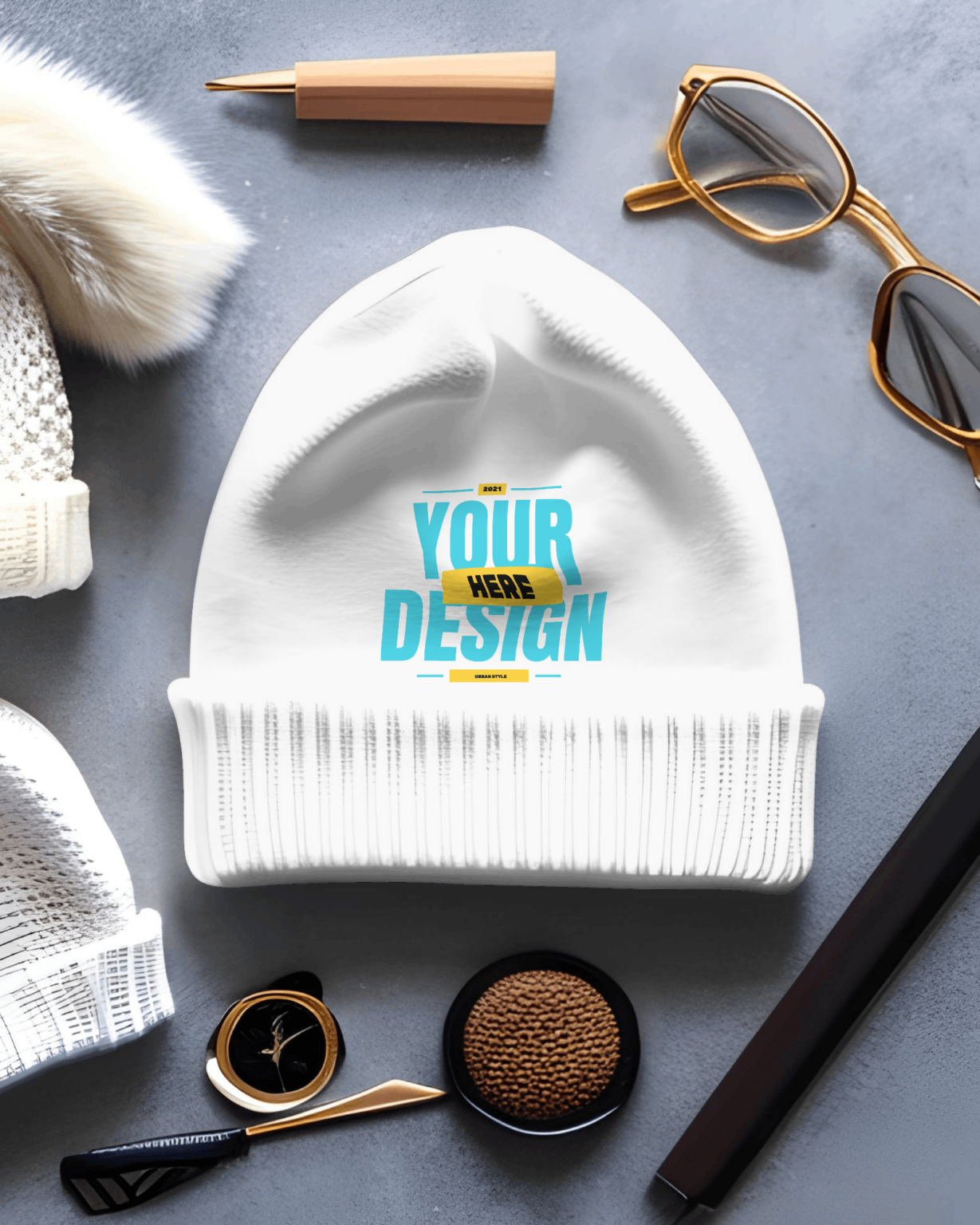 Free Beanie Mockup Generator and 1000+ Templates