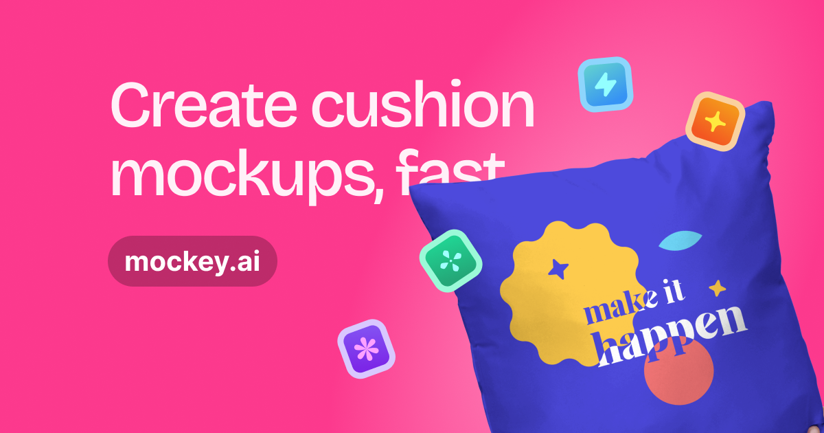Free Cushion Mockup Generator - Mockey AI - Mockup Generator