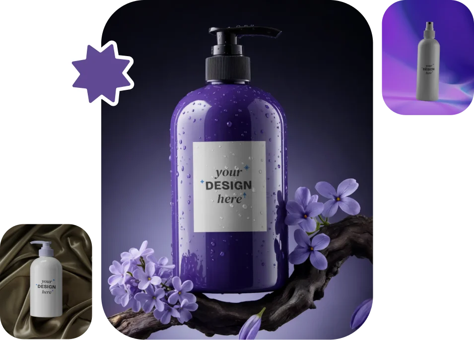 Free Online Shampoo Bottle Mockup Generator